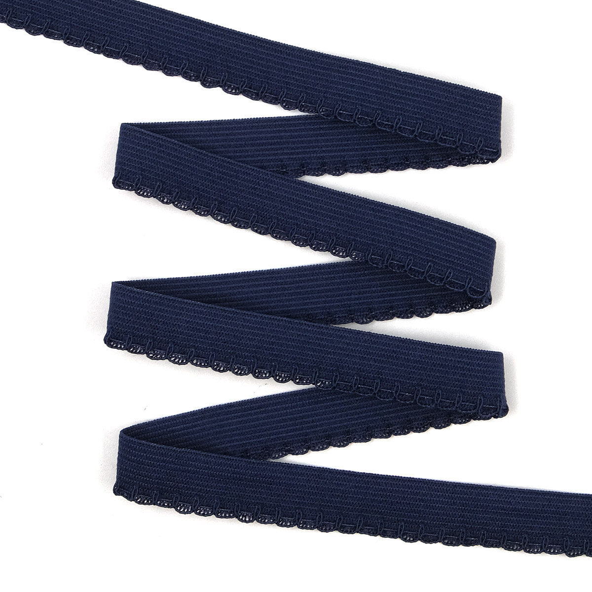 Резинка ажурная 4,2 гр/м, эластичность 150%, 15мм*50м (темно-синий)