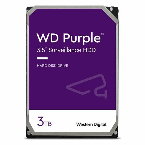 Жесткий диск WD Purple WD33PURZ, 3ТБ, HDD, SATA III, 3.5"