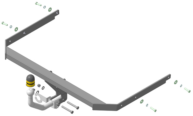 Фаркоп Motodor Ford Focus 3 Sedan 2011 - 2018 (оцинк. Шар) арт.90705-A