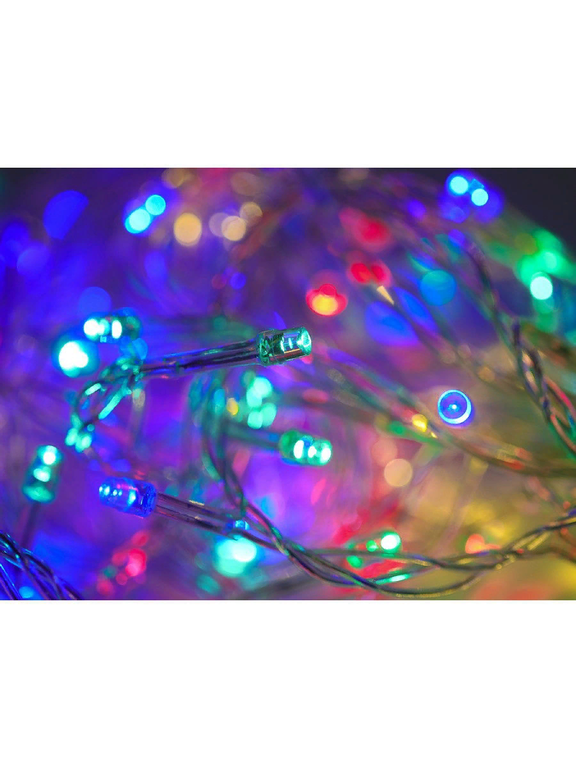 Ecola гирлянда-бахрома 135LED Зеленая 5х0,5м, 8 реж, прозр. провод с вилкой 220V IP44 N4GM05ELC