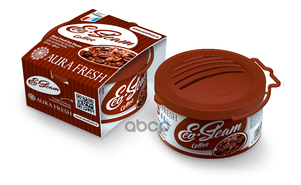 Ароматизатор на панель приборов древесное волокно (coffee) 40г Eco Steam AURA FRESH Aura Fresh арт. 23033