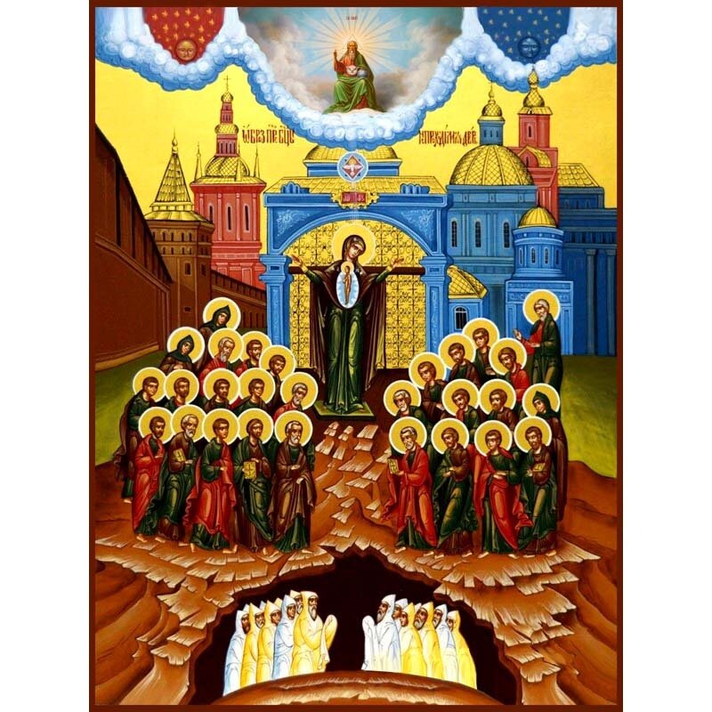 Непроходимая дверь. Икона Божьей Матери на дереве. (19,5 х 26 см / 19,5 х 26 см / На иконной доске. / 26)