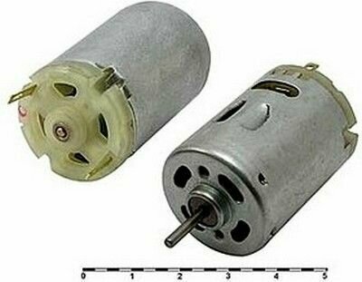 R380-2580 12V, Электродвигатель 12V 11,93Вт, 16800/14318об/мин 38х27,5мм вал 2,3х13,5мм