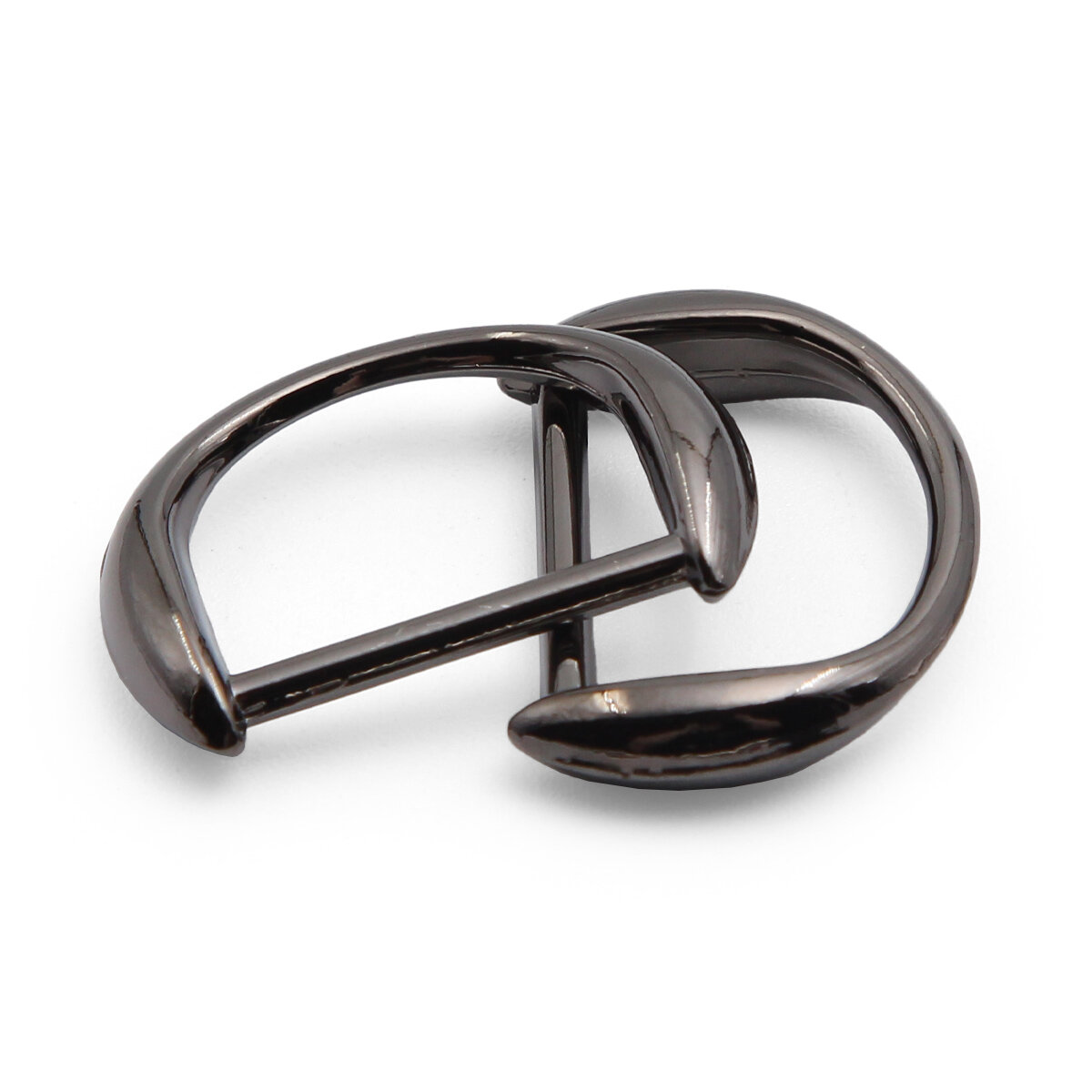 Фурнитура для сумок, полукольцо 18 мм, металлическое, (черный никель), 2 штуки