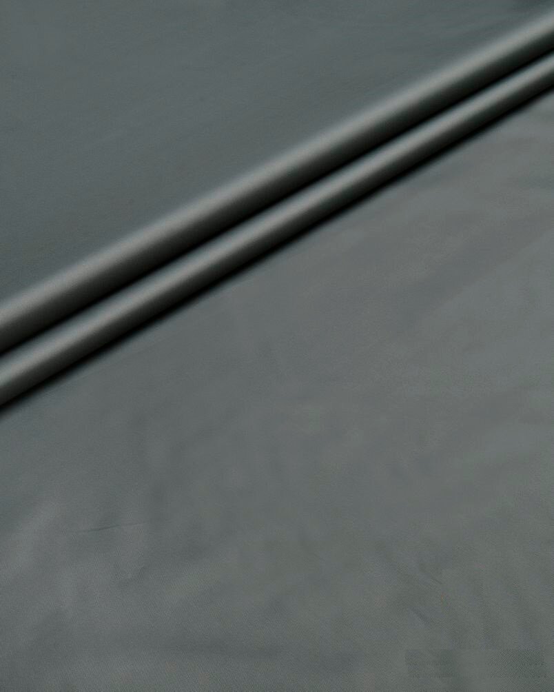Ткань Оксфорд 210 D PU 1000, цвет темно-серый, готовый отрез 7х1,5 метра. Влагоотталкивающая, ветрозащитная, уличная.