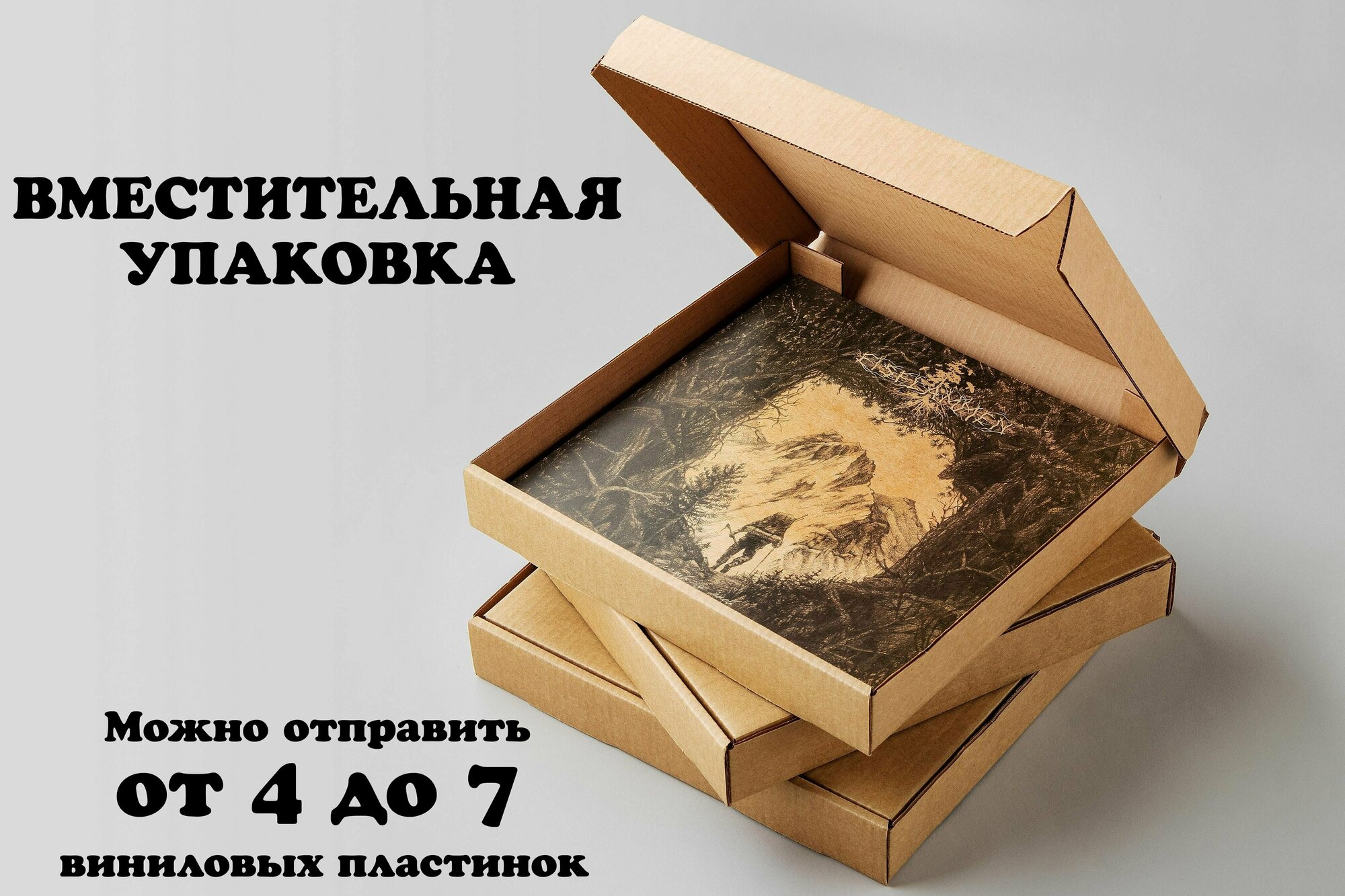 Коробка для посылок, упаковка для отправки 4-7 виниловых пластинок, 10 штук