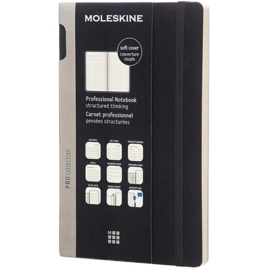 Блокнот Moleskine PROFESSIONAL PROPFNTB3HBK Large 130х210мм 240стр. твердая обложка черный