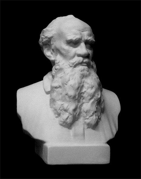 Гипс. Бюст Толстого Л. Н, h=23 см, Экорше, артикул 10-151