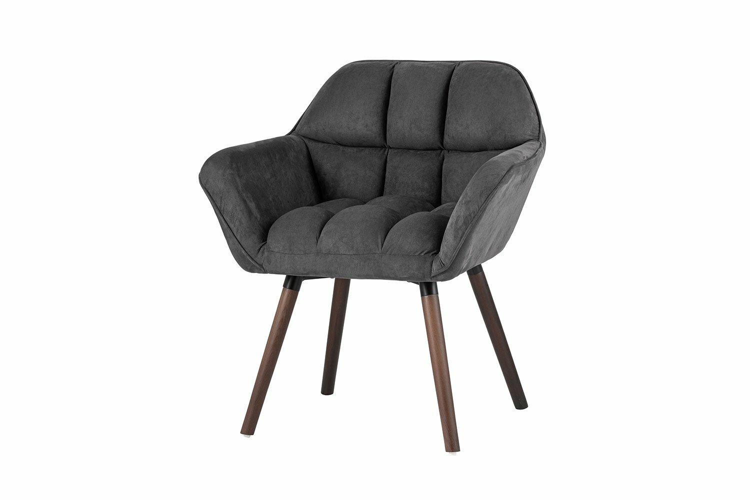 Кресло Stool Group Брайан, 71х81х56.5 см, искусственная замша, цвет серый