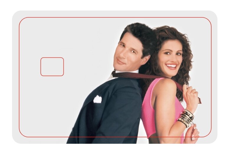 Наклейка на банковскую карту, стикер на карту, мемы, приколы, комиксы, стильная наклейка, фильмы, "Красотка"