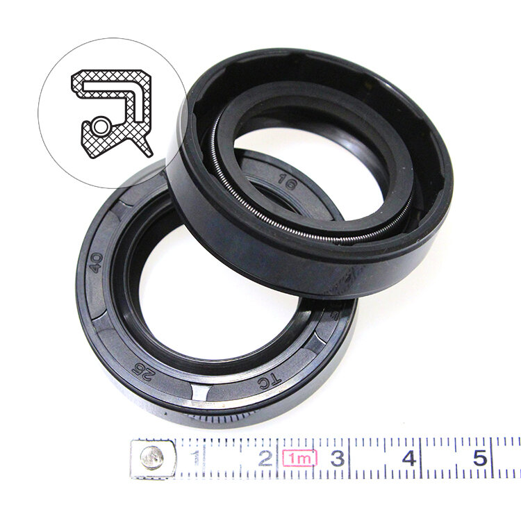 Манжета армированная (Сальник) 25х40х10 (тип 2 / TC) 70NBR (упаковка 2 шт.)