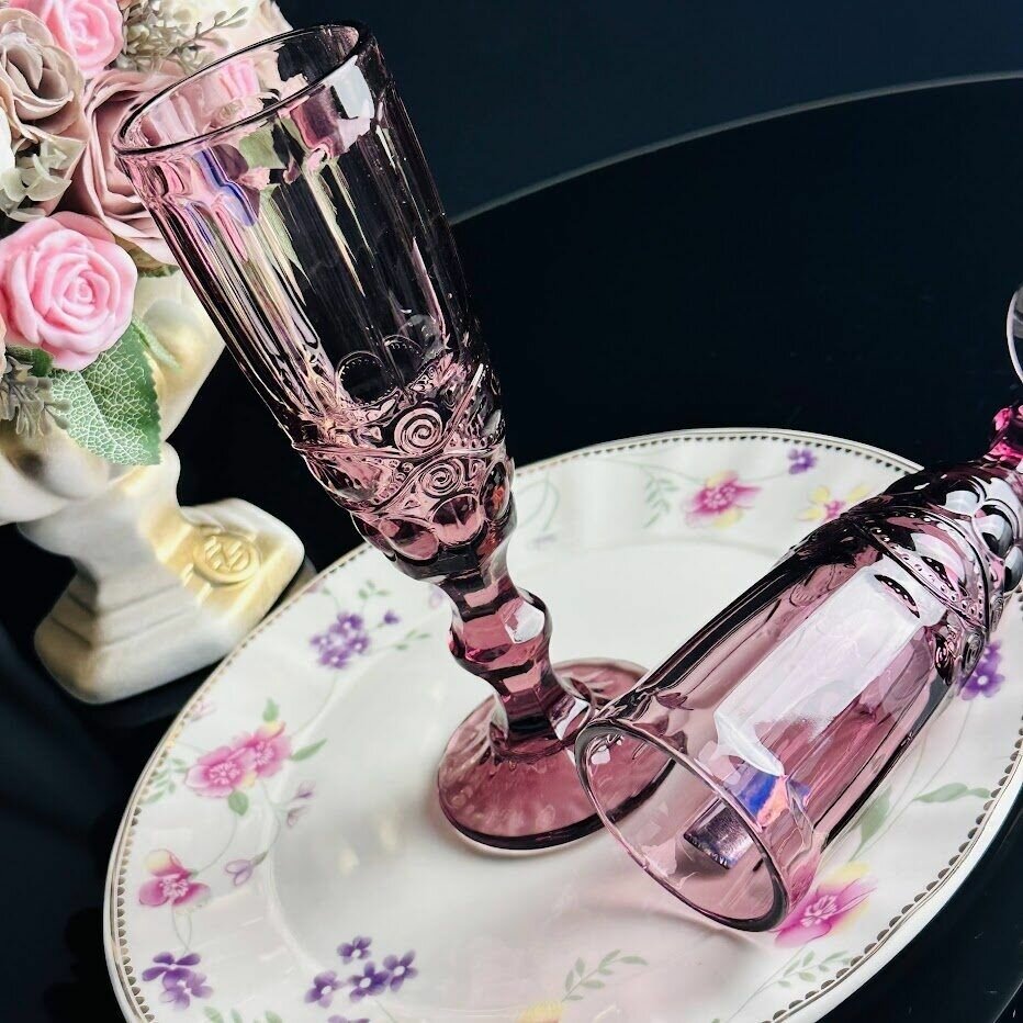 Набор 6 штук Фужер Lenardi 170мл, стекло, розовый