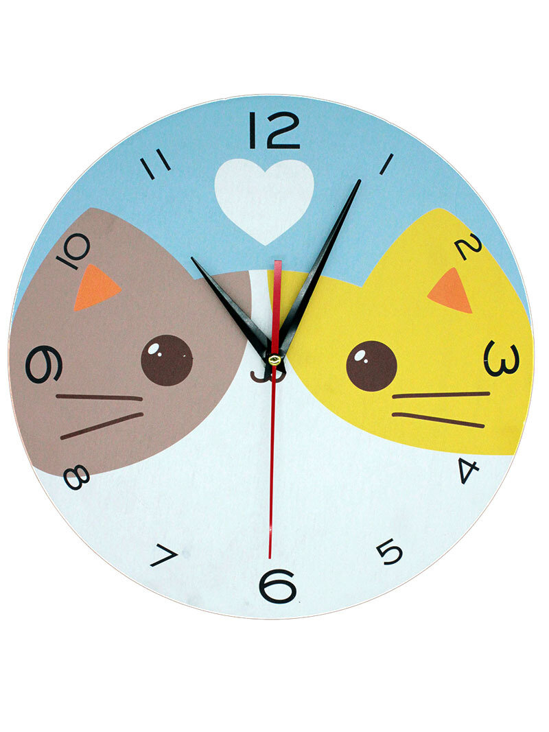 Часы настенные детские RiForm "Котик", 30 см
