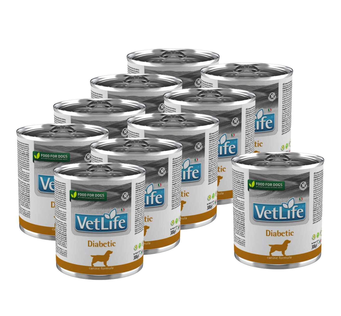 Паштет Vet Life Dog Diabetic / для собак при диабете, 300 г 10 шт.