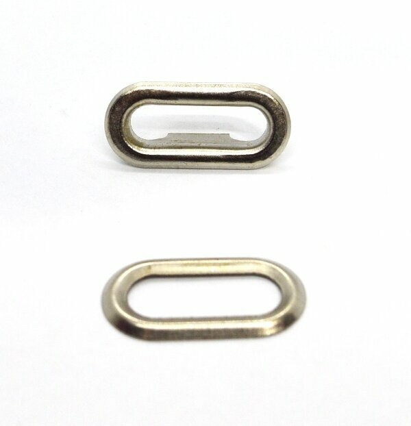 Люверс овальный 30 мм (сталь)(уп.10 шт.) цв. Никель Proknopka