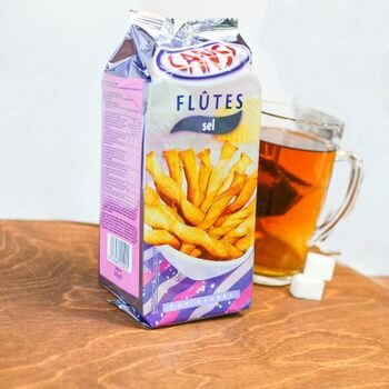 Палочки Cansi Flutes Sel воздушные, слоеные, с солью, в пластиковой упаковке, 125 г