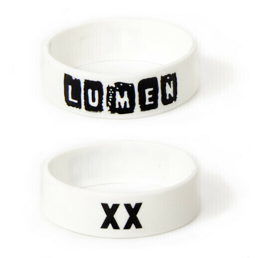 Силиконовый браслет Lumen ХХ лет. Подарок поклонникам рока. К юбилею группы Lumen.