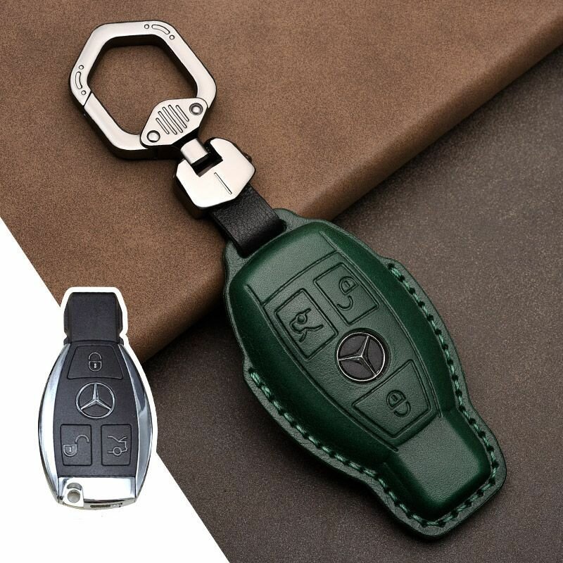 Чехол кожаный для смарт ключа Mercedes-Benz рыбка (3 кнопки)