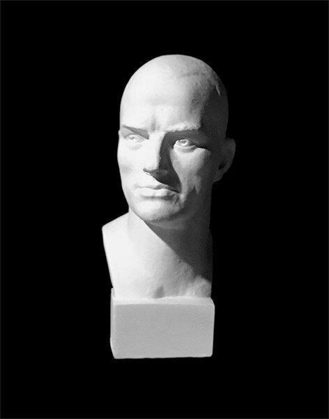 Гипс. Бюст Маяковского В. В, h=23 см, Экорше, артикул 10-171