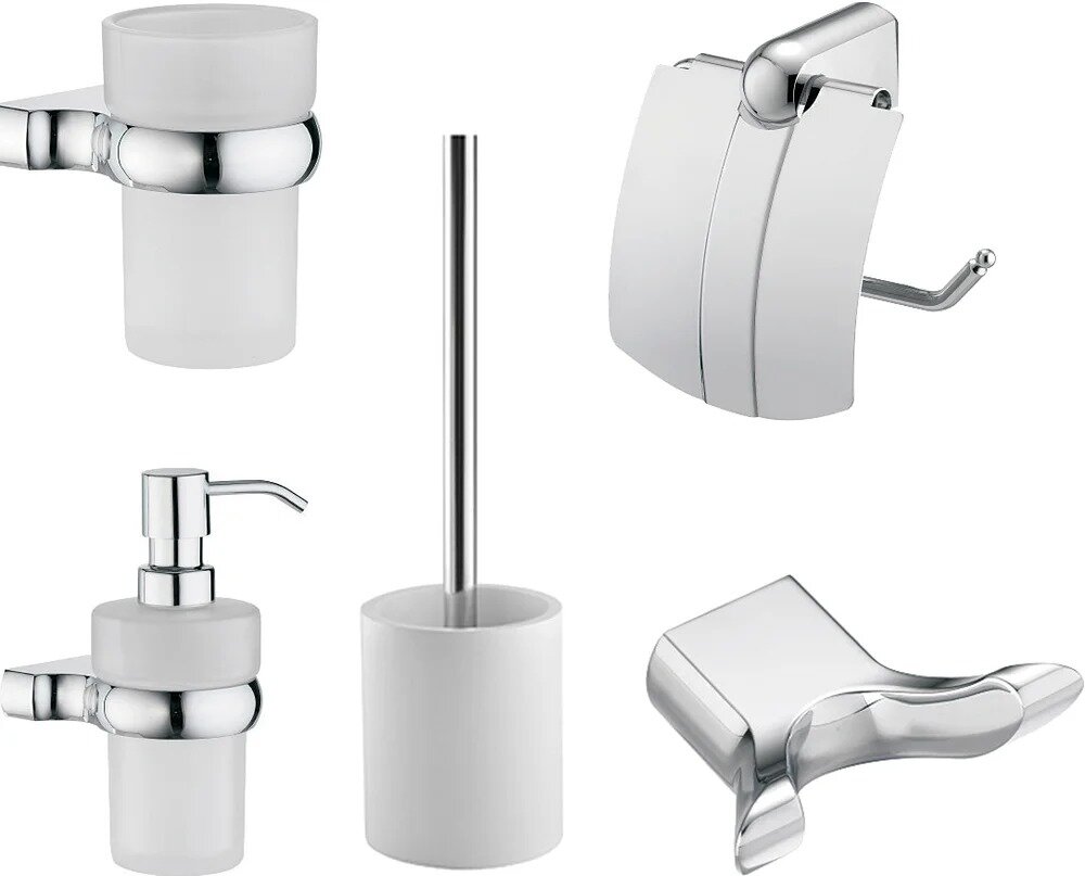 Набор Wasserkraft Berkel Дозатор + Стакан + Держатель туалетной бумаги + Ершик + Крючок