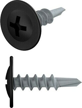 Саморез с прессшайбой 4.2х19 мм цинк со сверлом RAL 9005 STARFIX 50 штук SMZ1-50908-50