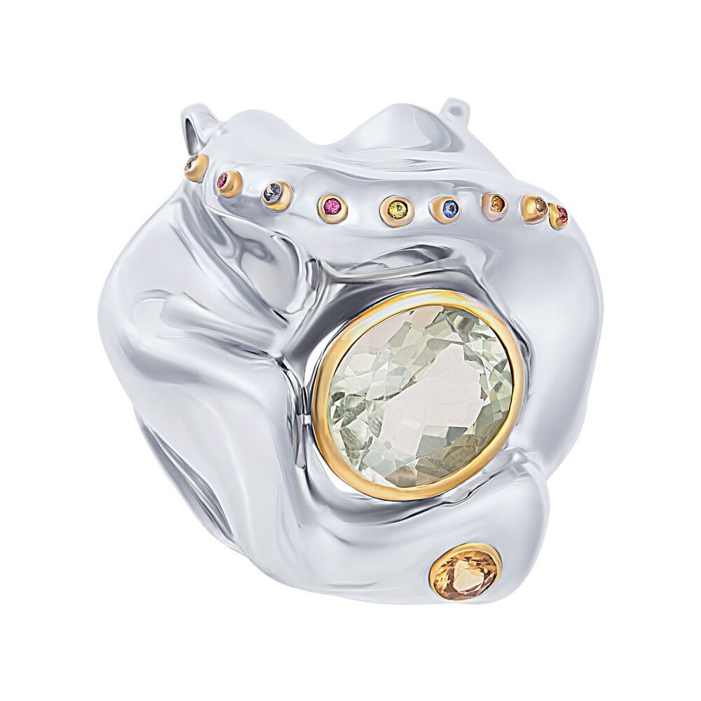 Подвеска, серебро, 925 проба, сапфир