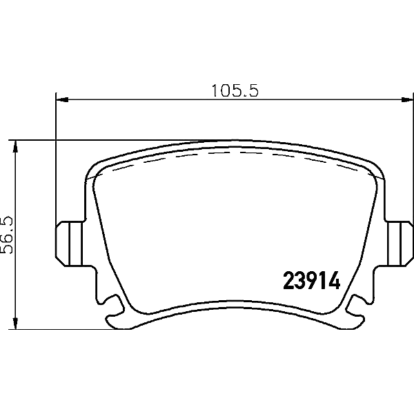 HELLA 8DB355010-601 (1K0698451 / 1K0698451D / 1K0698451F) тормозные колодки дисковые, задняя ось