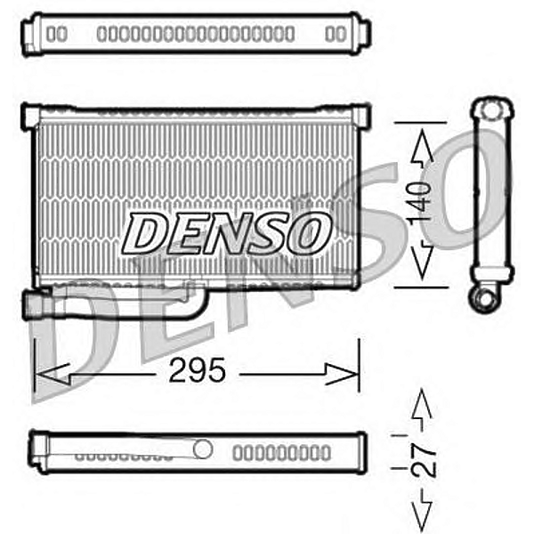 DENSO DRR02004 (420820037A / 420820037A4F0819031B / 4F0819031B) радиатор отопителя audi: a6 (4b, c5) 2.4 97 - 05 , a6 (4f2) 2.4 04 -