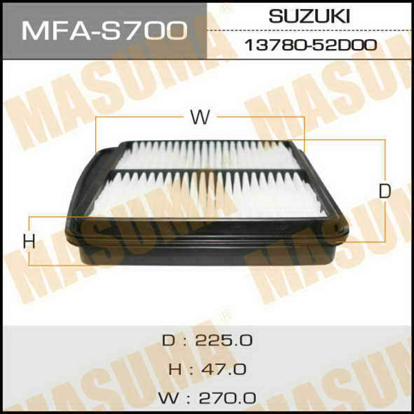 MASUMA MFA-S700 (1378052D00) фильтр воздушный\ Suzuki (Сузуки) grand eScudo (Скудо) / grand Vitara (Витара) xl-7