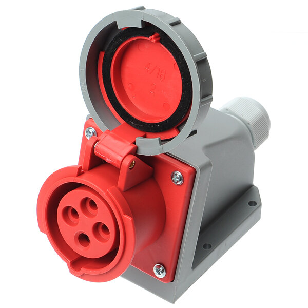 Розетка на поверхность 3Р+Е 16А 415В IP67 с сальником М25 LEE1142