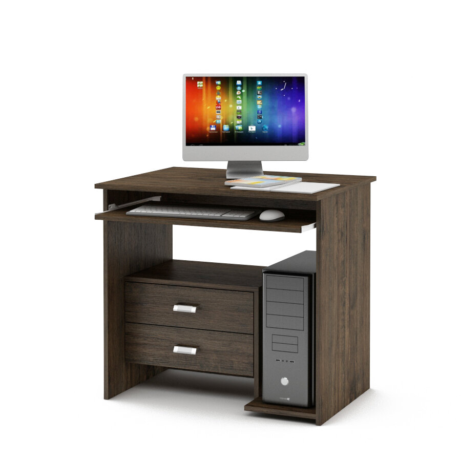 Компьютерный стол "Имидж (Арсенал) 34", 80x60x75см, отделение для системного блока