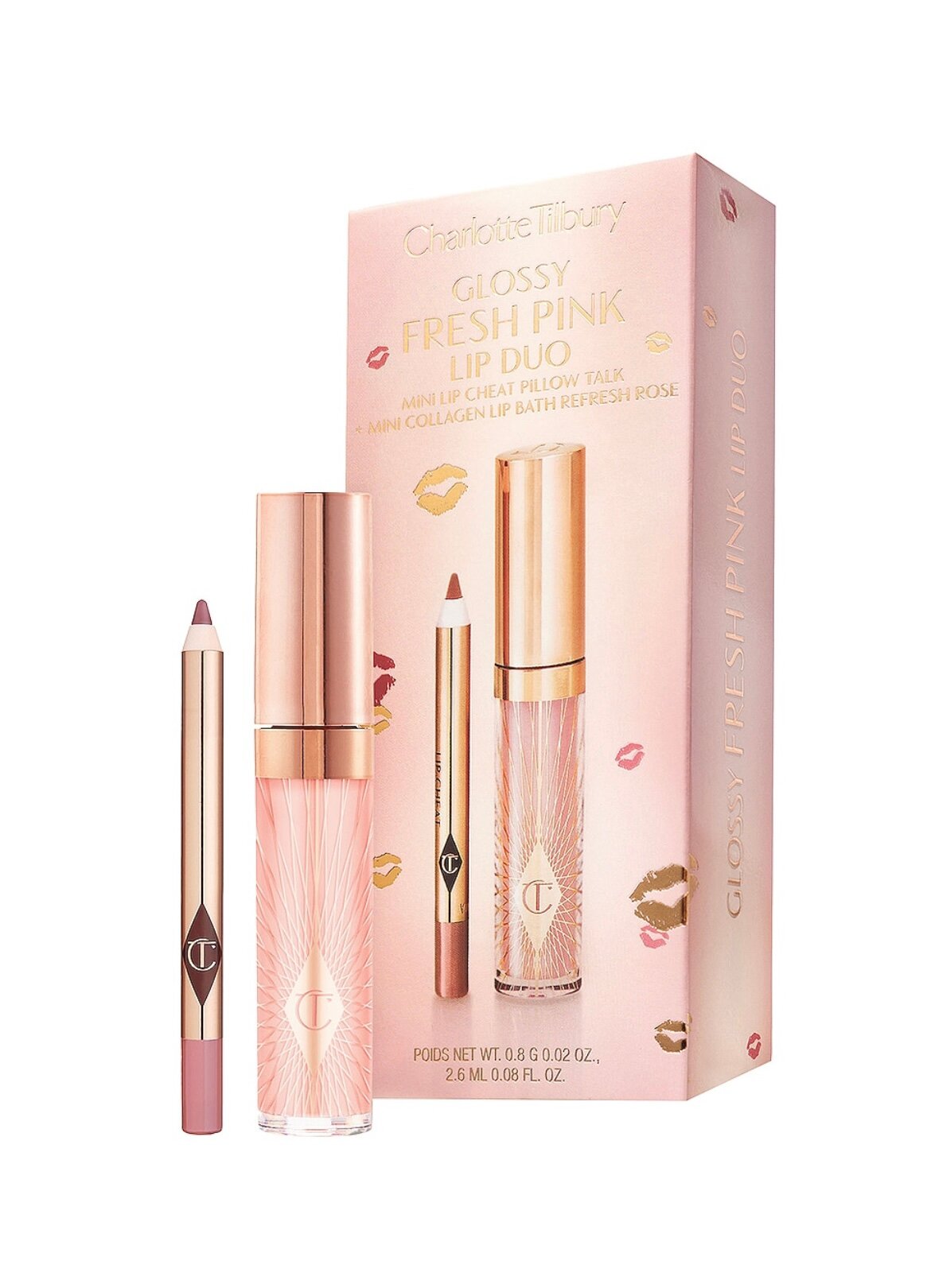 Набор для макияжа губ CHARLOTTE TILBURY Glossy Lip Duo, оттенок Fresh Pink