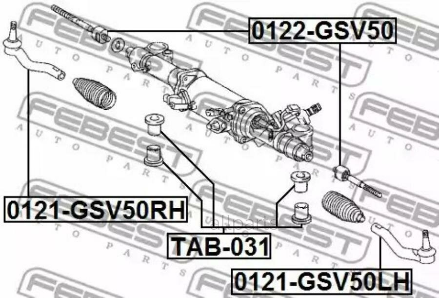 FEBEST 0121GSV50LH наконечник рулевой левый!\ Lexus ES350 13>
