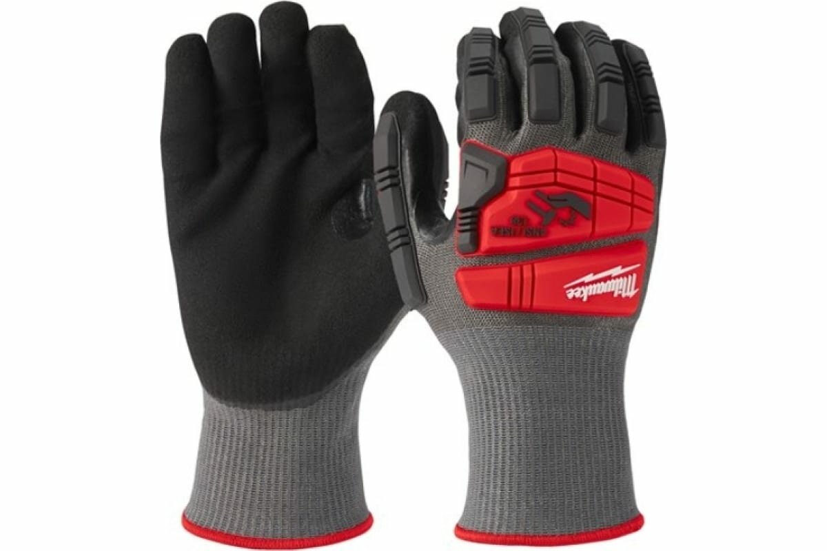 Milwaukee защитные перчатки уровня 5 ударостойкость и сопротивление порезам размер 9/L
