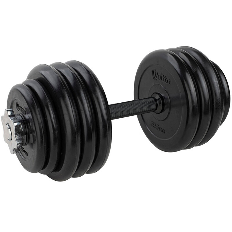 Гантель разборная обрезиненная 20 кг Voitto - d26, Комплектация №2 с обрезиненной ручкой