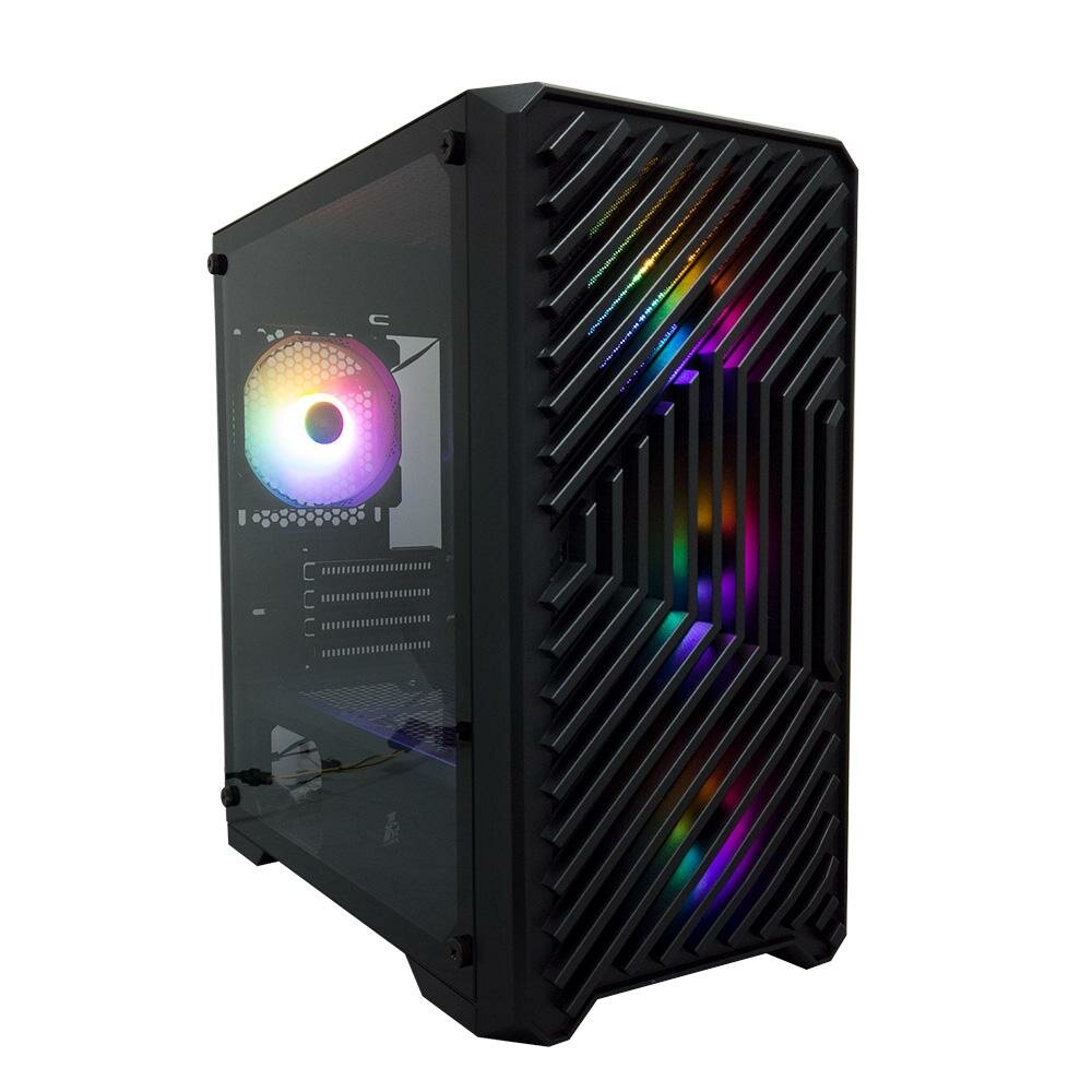 Корпус 1STPLAYER TRILOBITE T5 Black, mATX, без БП, черный (T5-BK-4F1)