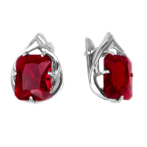 Серьги, серебро, 925 проба, кристалл