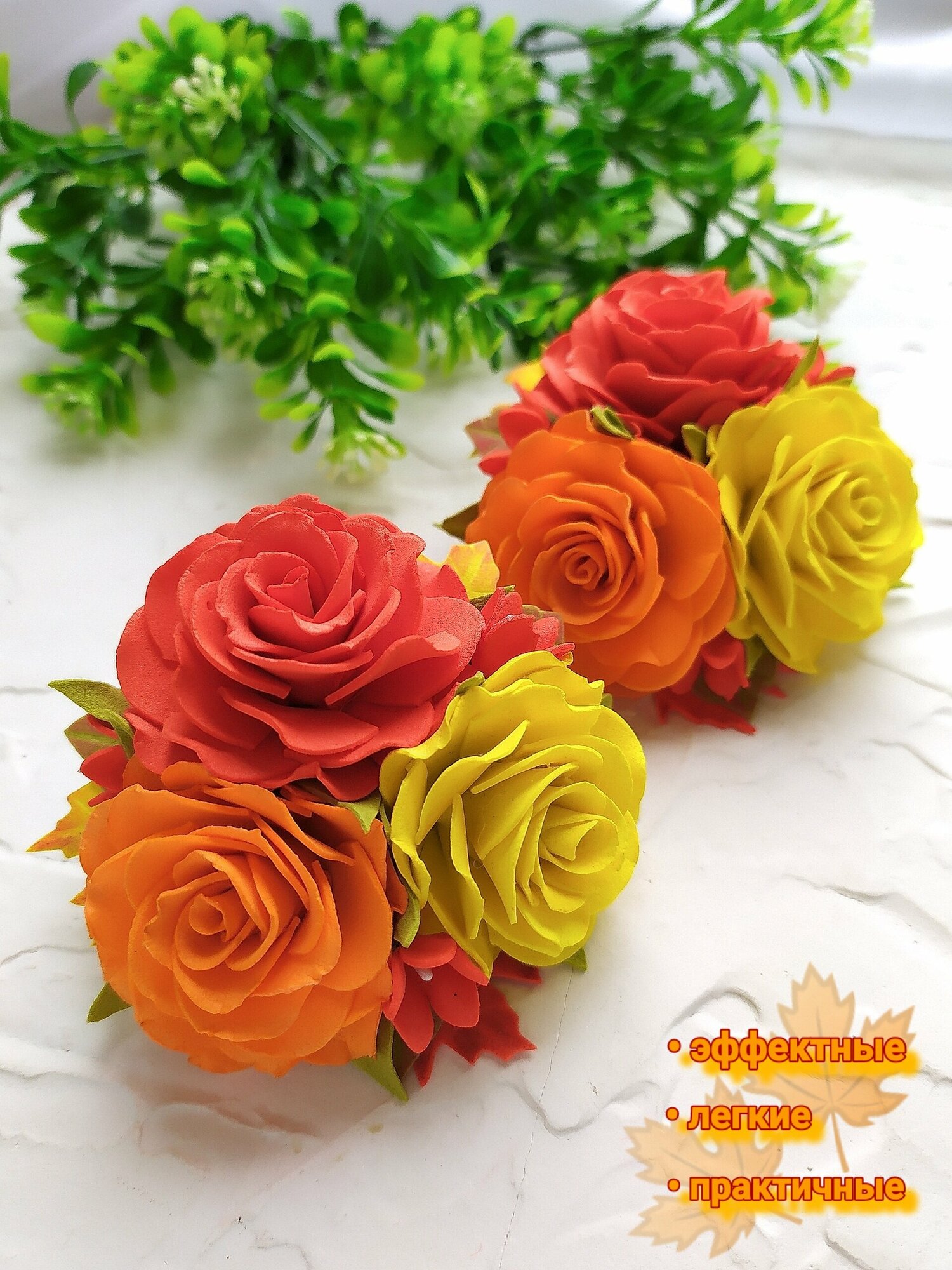 Осенние бантики для девочки для волос