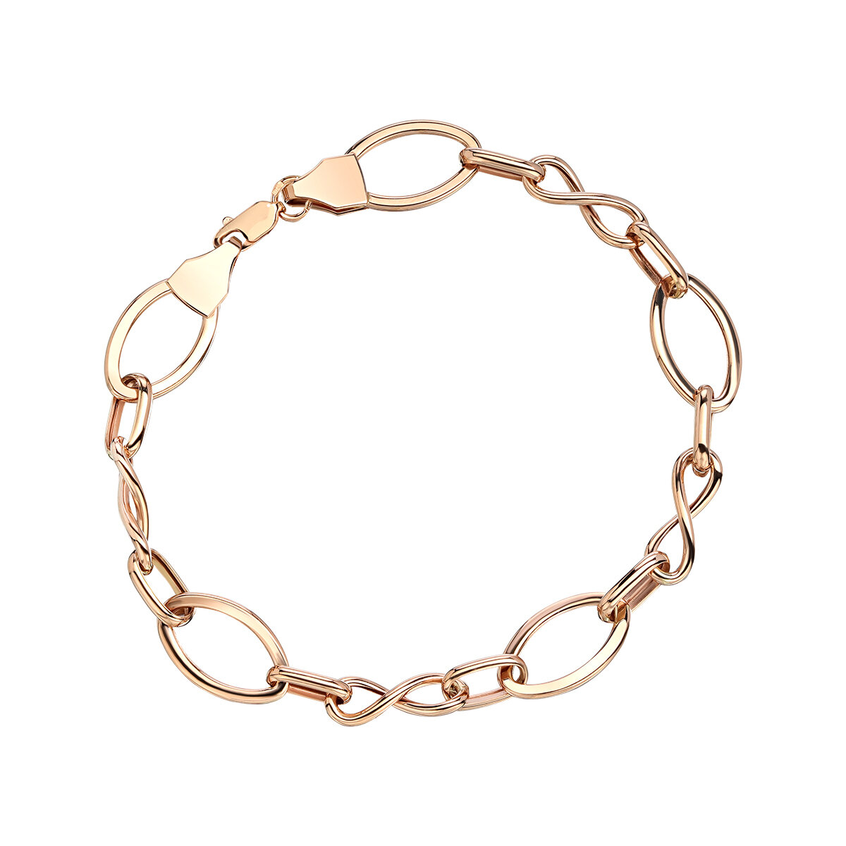 Браслет, красное золото, 585 проба