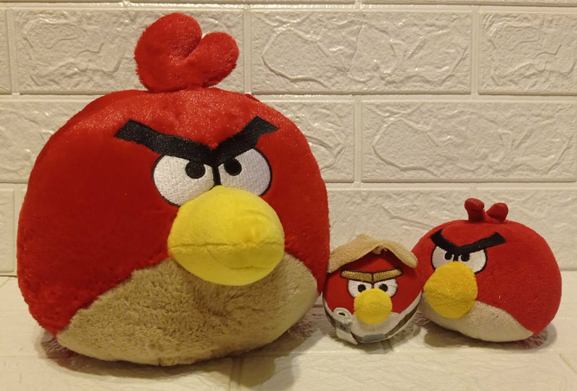 Angry Birds Мягкая игрушка РЕД, Энгри бердс RED цвет красный 3 штуки