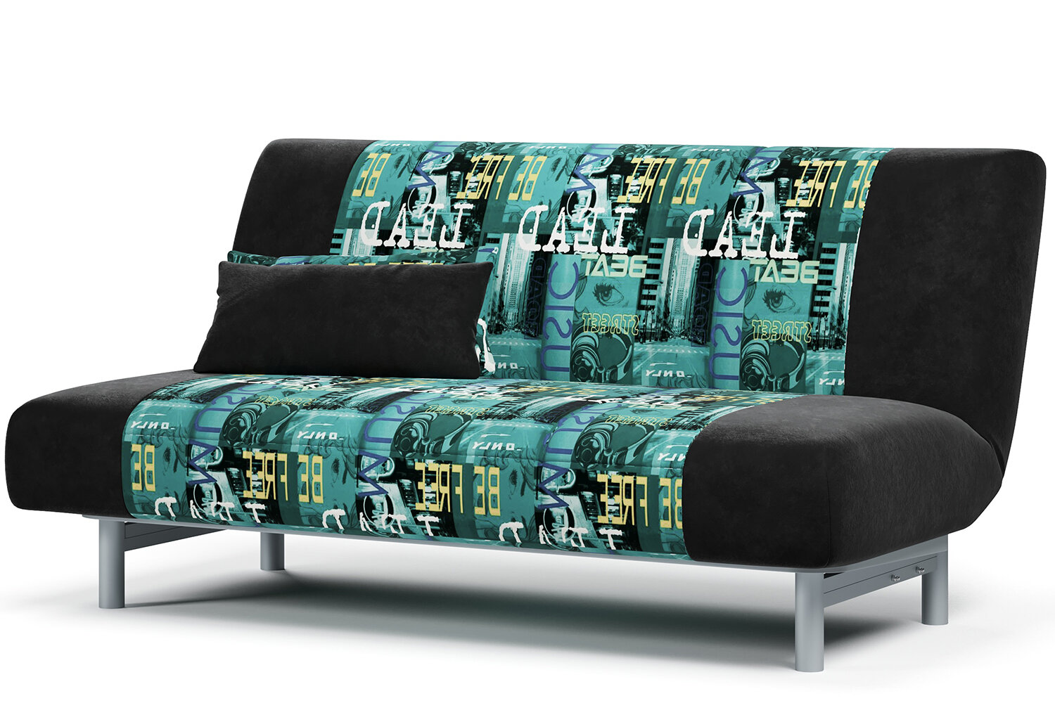 Диван-финка Novelti Forest City Prints Music 2-34 (195х100х93, СМ 138х195), раскладной, 3 положения, металлокаркас, ППУ+латы