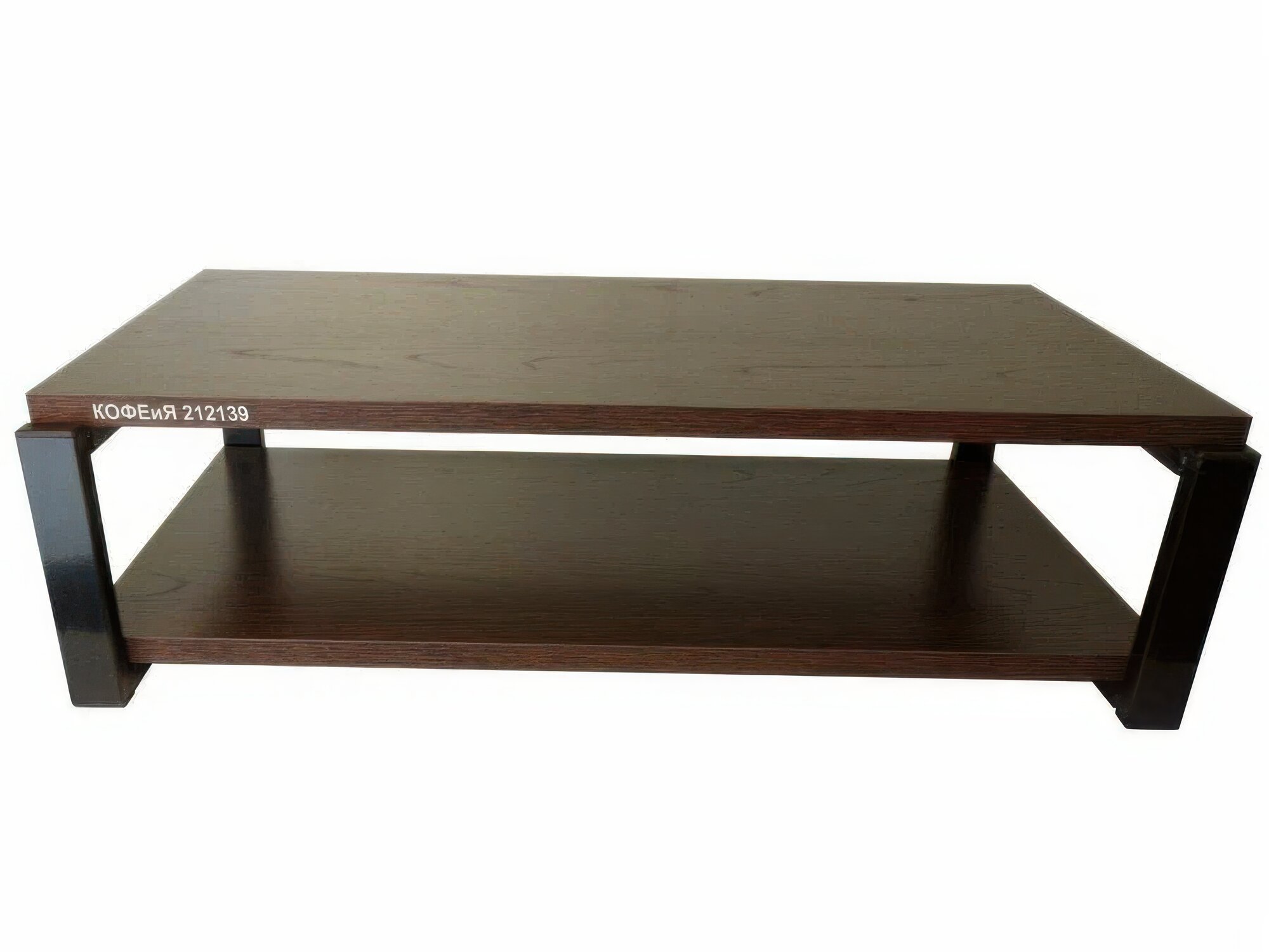 Полка для кофемашины GARROSS "SIBERIA 212139", две полки 30х60 см, высота 17 см, каркас чёрный, цвет полок венге