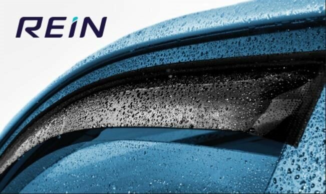 Дефлекторы боковых окон Rein 4 шт для Ford Focus 2011-ун, накладной, скотч 3М арт. REINWV1137