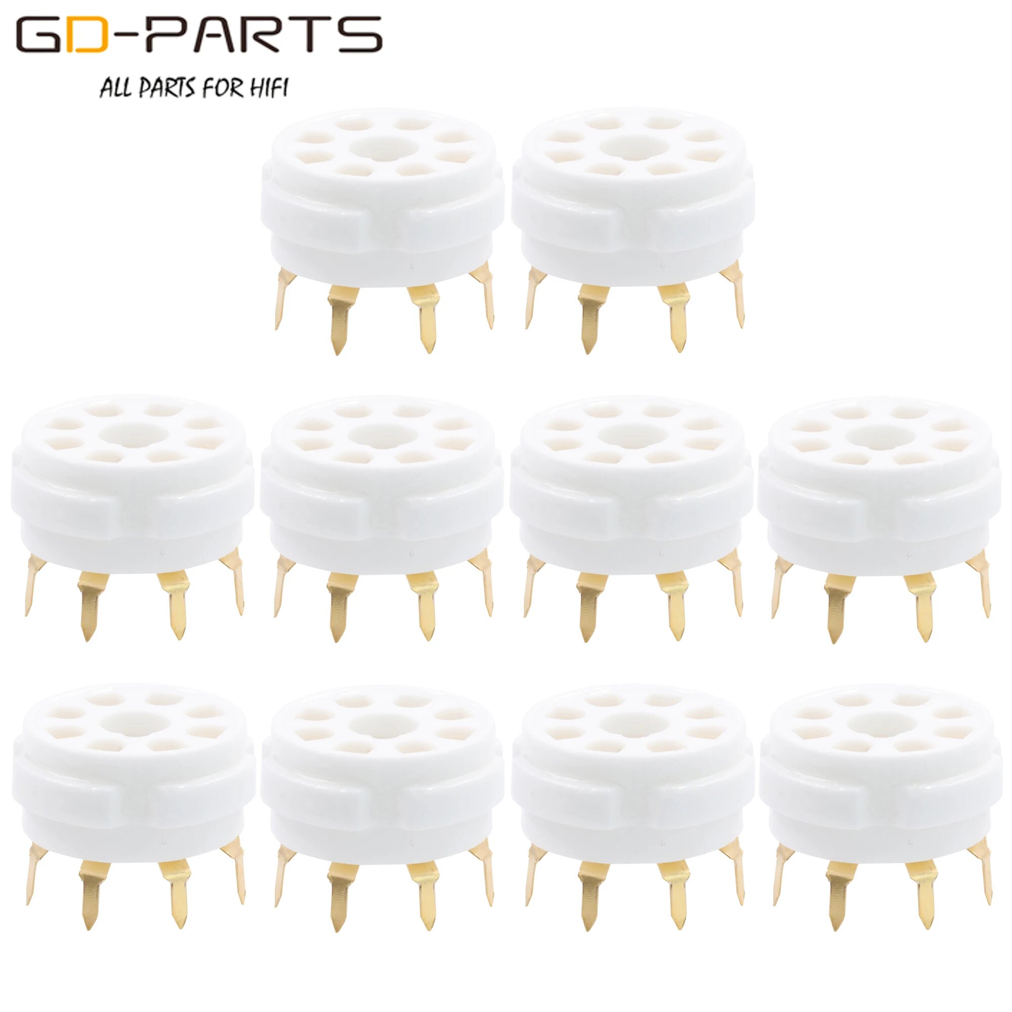 Керамические цоколи K8A GD-PARTS, Цвет: GZC8-Y-2-G, 10 шт.