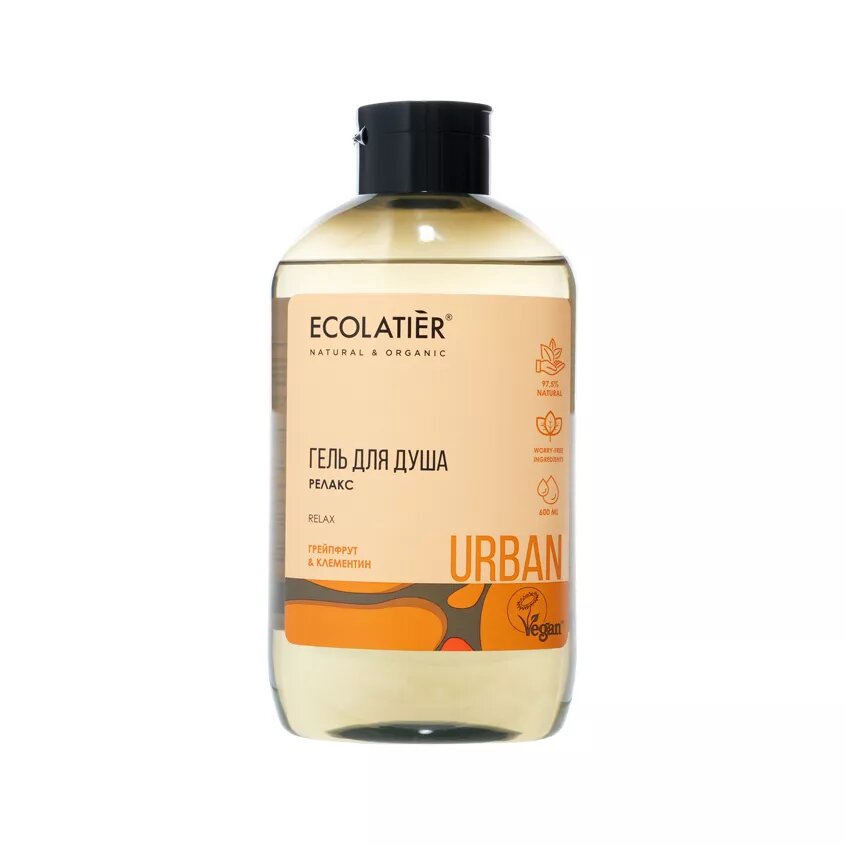 Гель для душа ECOLATIER URBAN грейпфрут & клементин (релакс) 600 мл