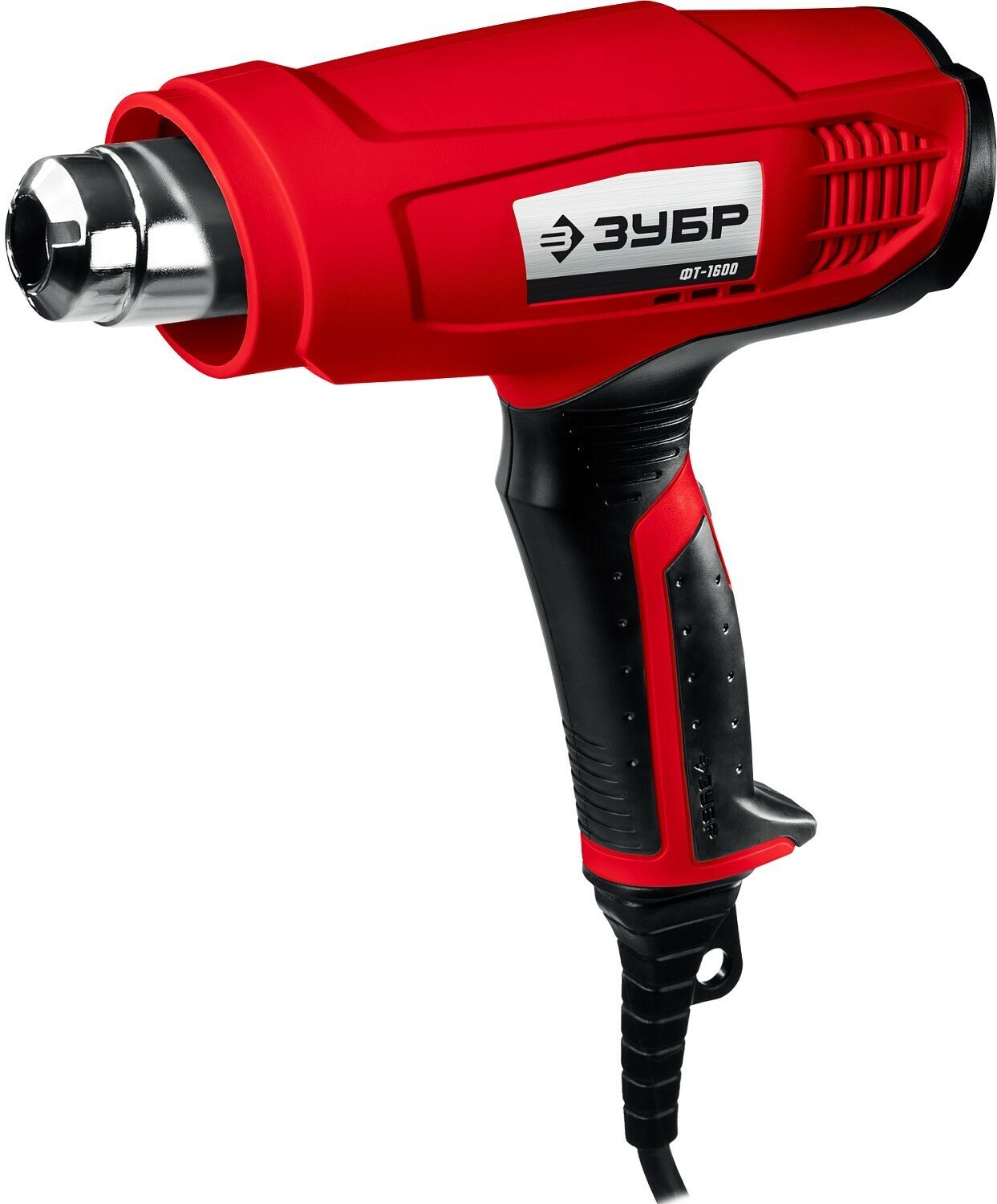 Фен технический "зубр" Фт-1600, насадки 3 шт, 350/550 град, 1600Вт Зубр 2727799