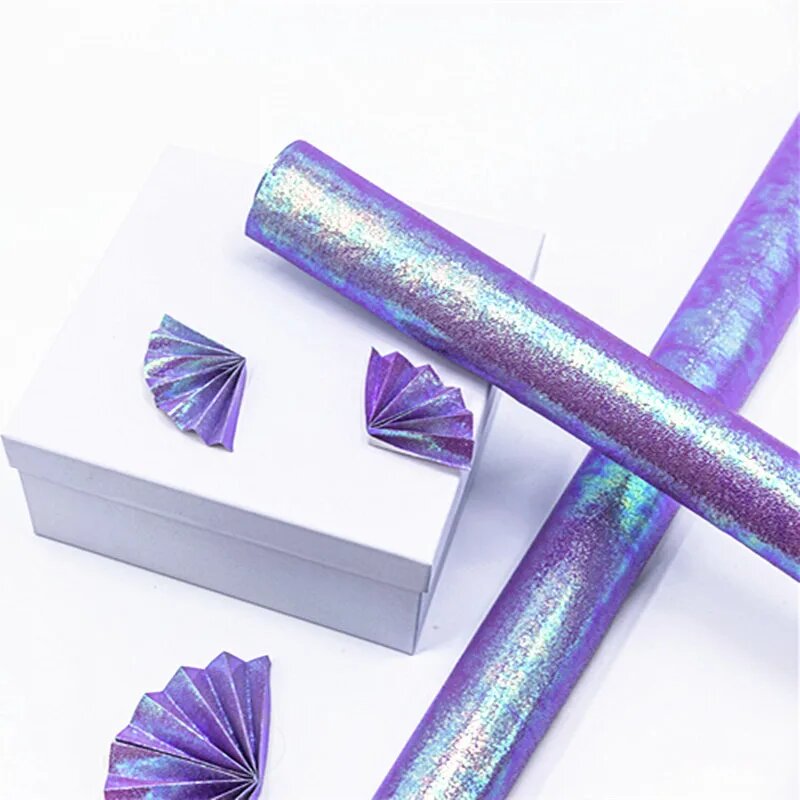 Блестящая упаковочная бумага EMWSJW 50*70 см Сиреневый, light purple