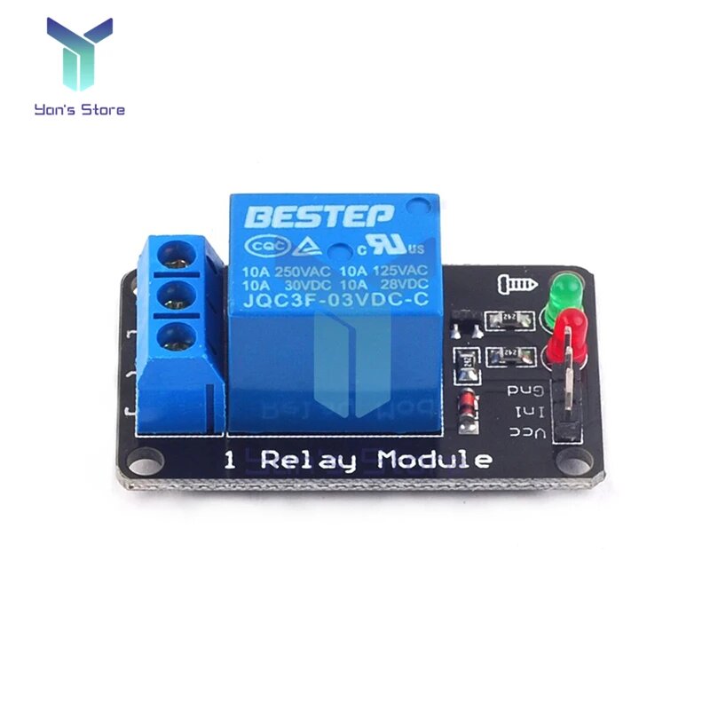 Релейный модуль 1 Way 10A 250VAC BESTEP JQC3F-03VDC-C