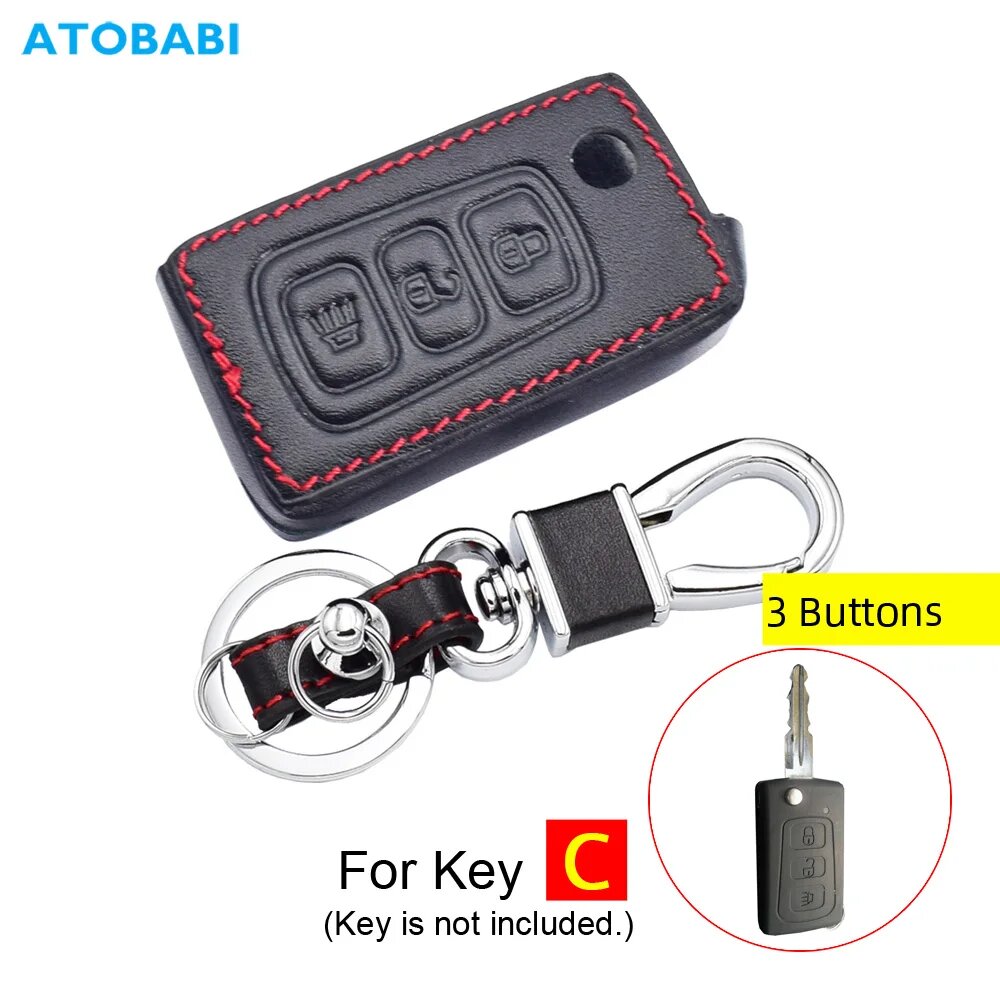 Кожаные чехлы для автомобильных ключей ATOBABI для Great Wall Haval Hover H5 2020 H1 H3 H6 H2 C50 C30 защитный чехол с 3 кнопками и дистанционным управлением C-3 Buttons