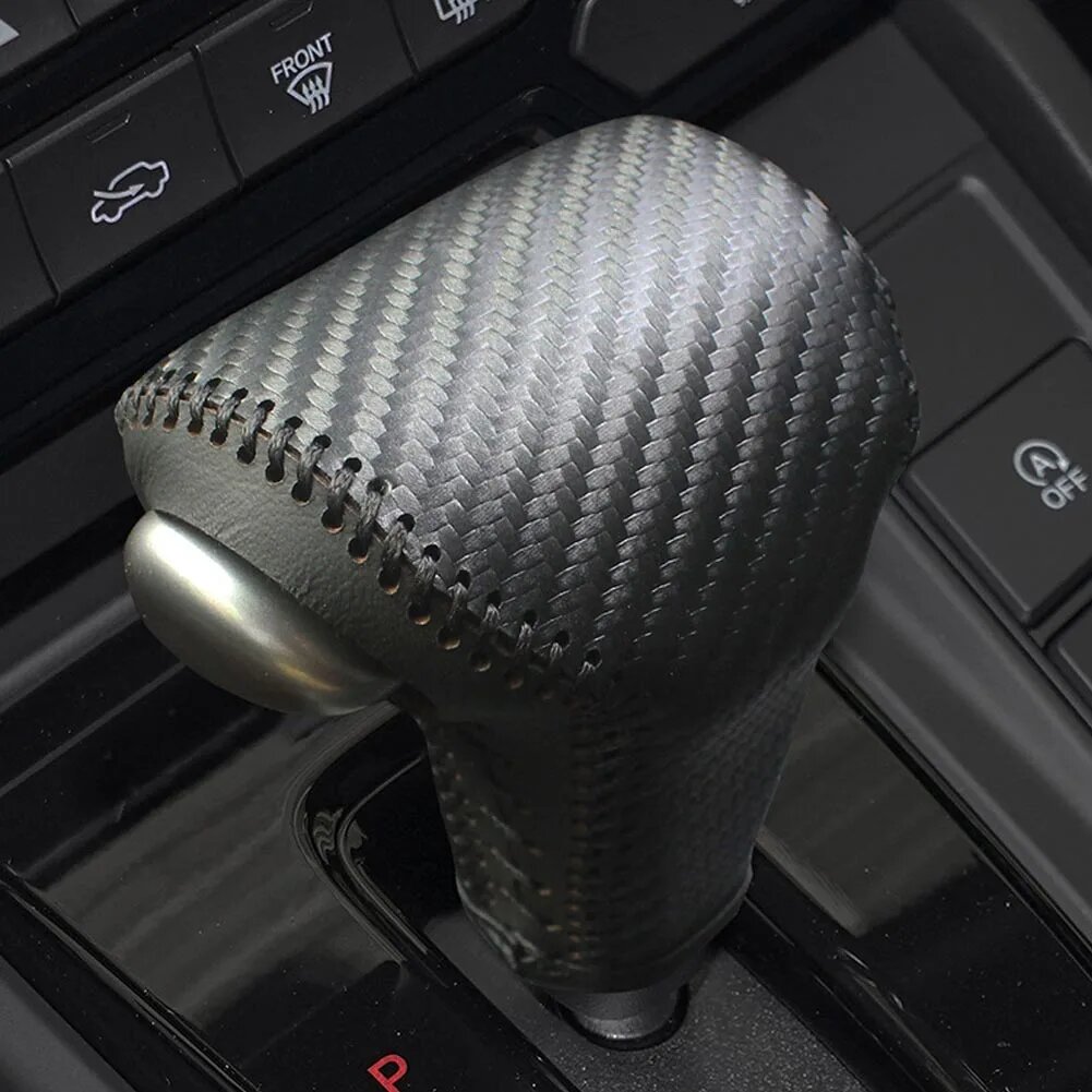 Чехол для рычага переключения передач автомобиля, кожаный чехол для рычага переключения передач, подходит для Honda 2017 2018 2019 2020 2021 2022, черный кожаный чехол, ручка переключения передач